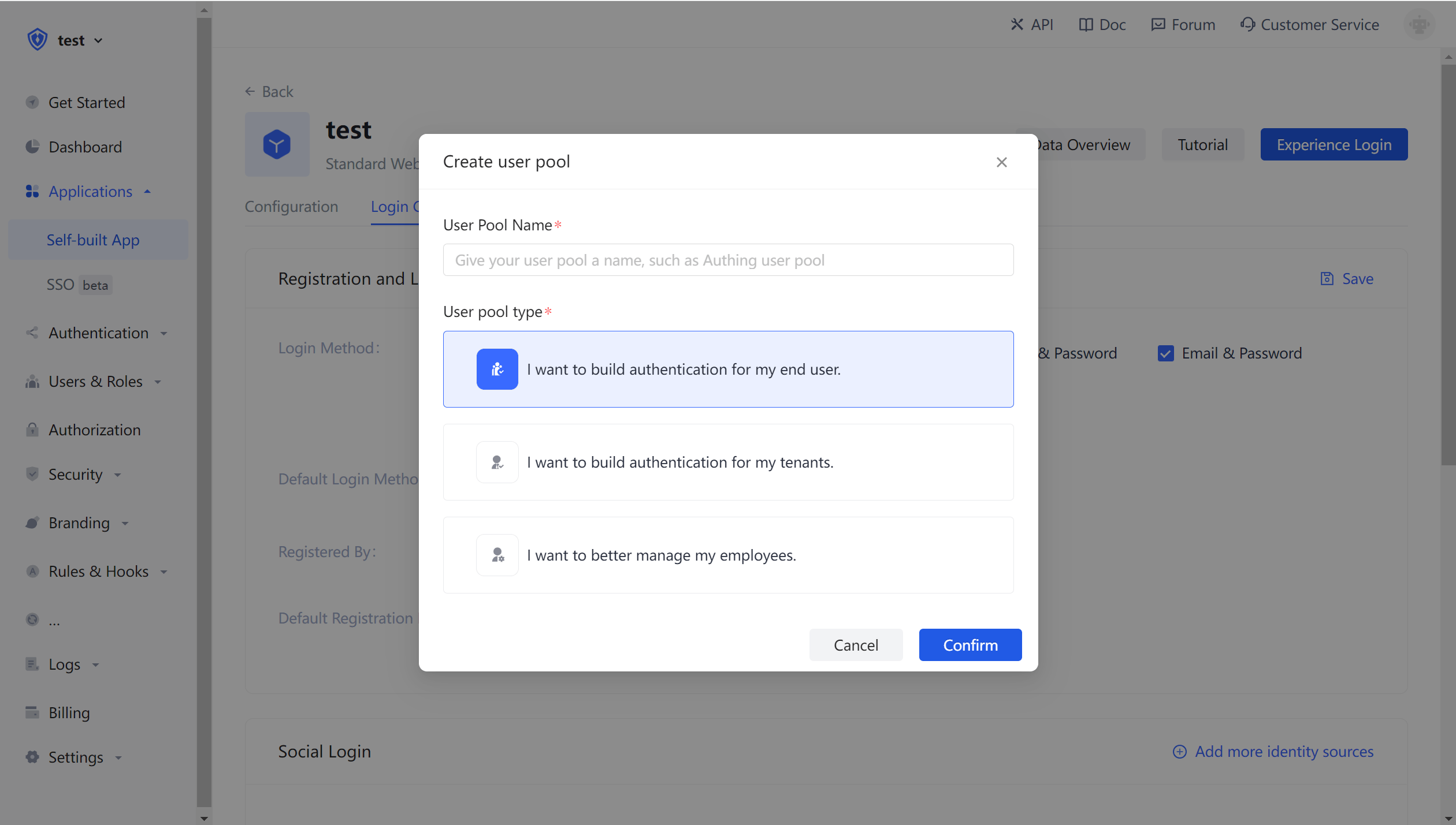 Use Authing hosted login page to authenticate | Authing Docs