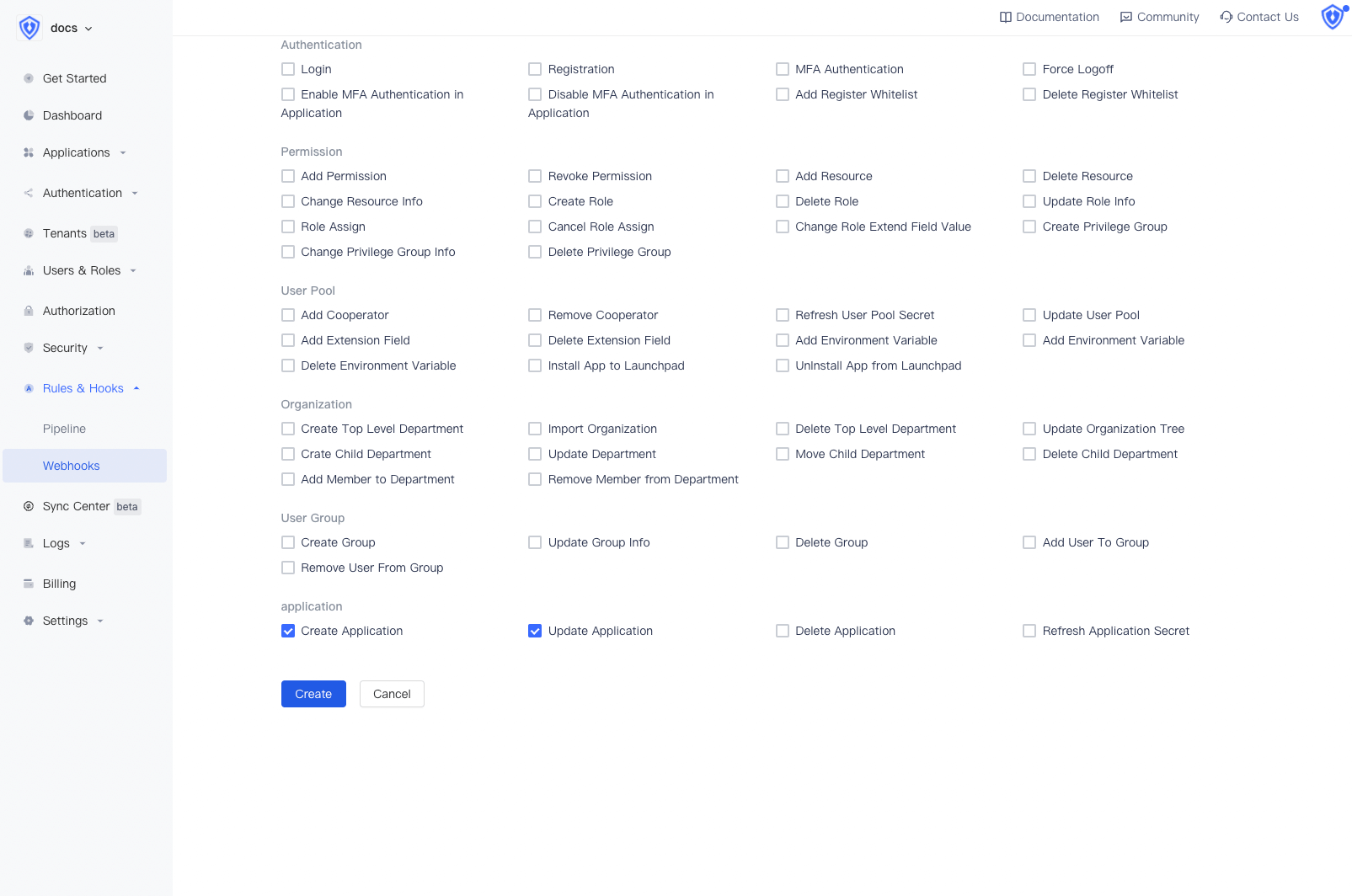 Using Webhook to monitor user events | Authing Docs