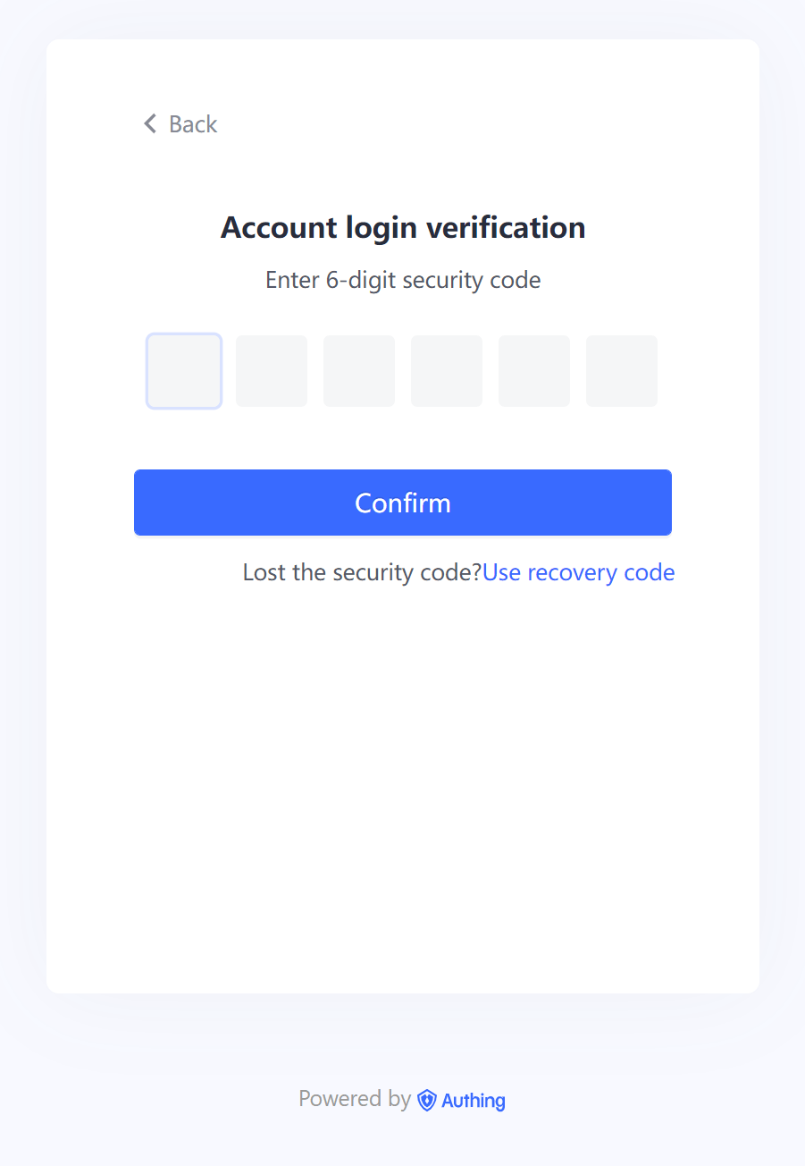 Mfa Time Based One Time Password Totp Authentication Authing Docs 1603