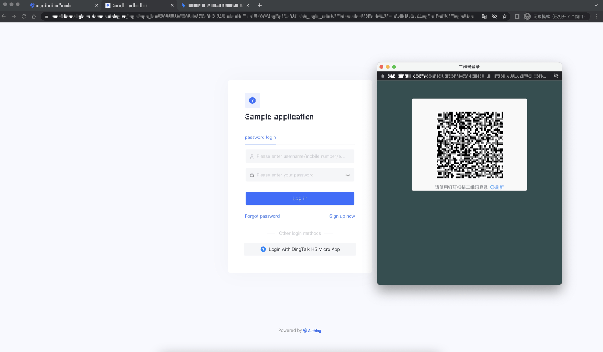 DingTalk H5 micro application (internal development) enterprise login | Authing Docs