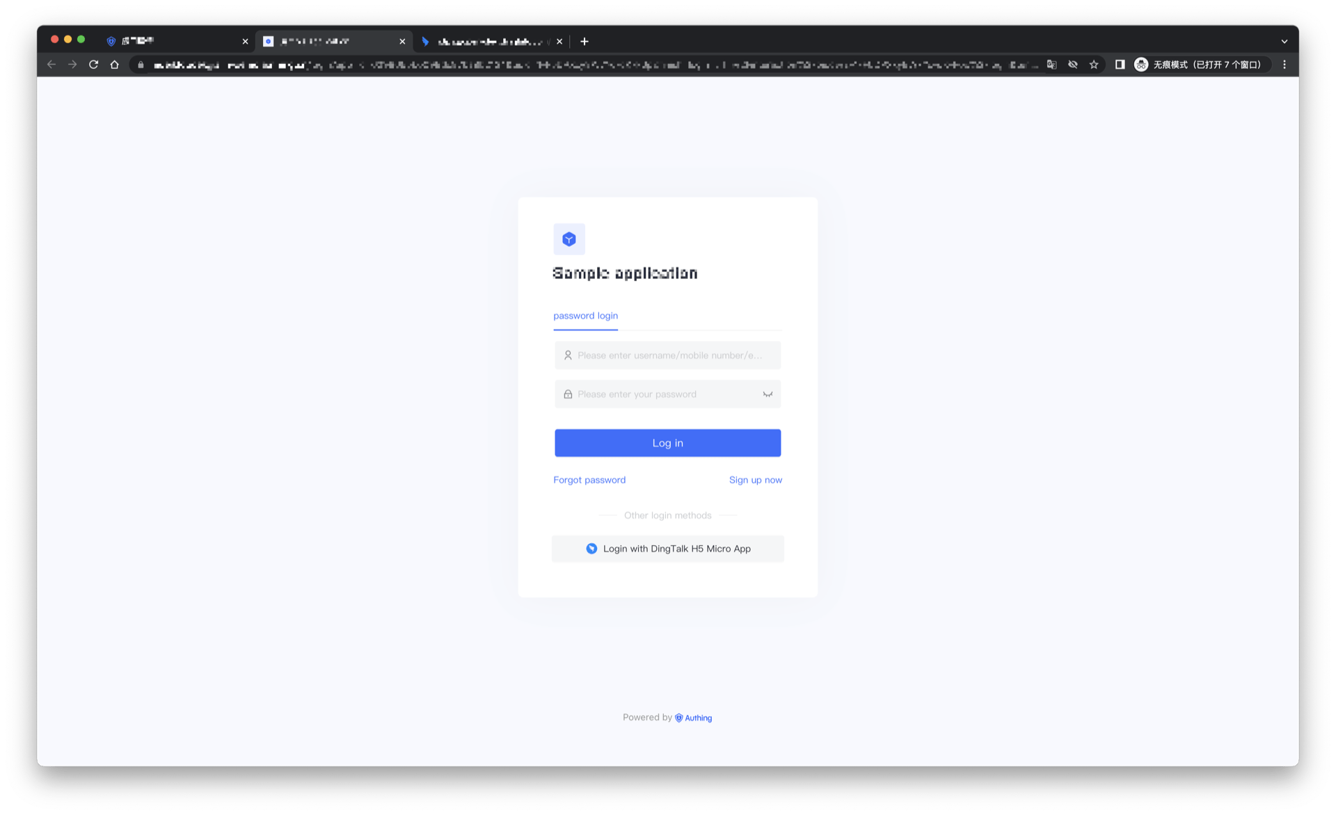 DingTalk H5 micro application (internal development) enterprise login | Authing Docs