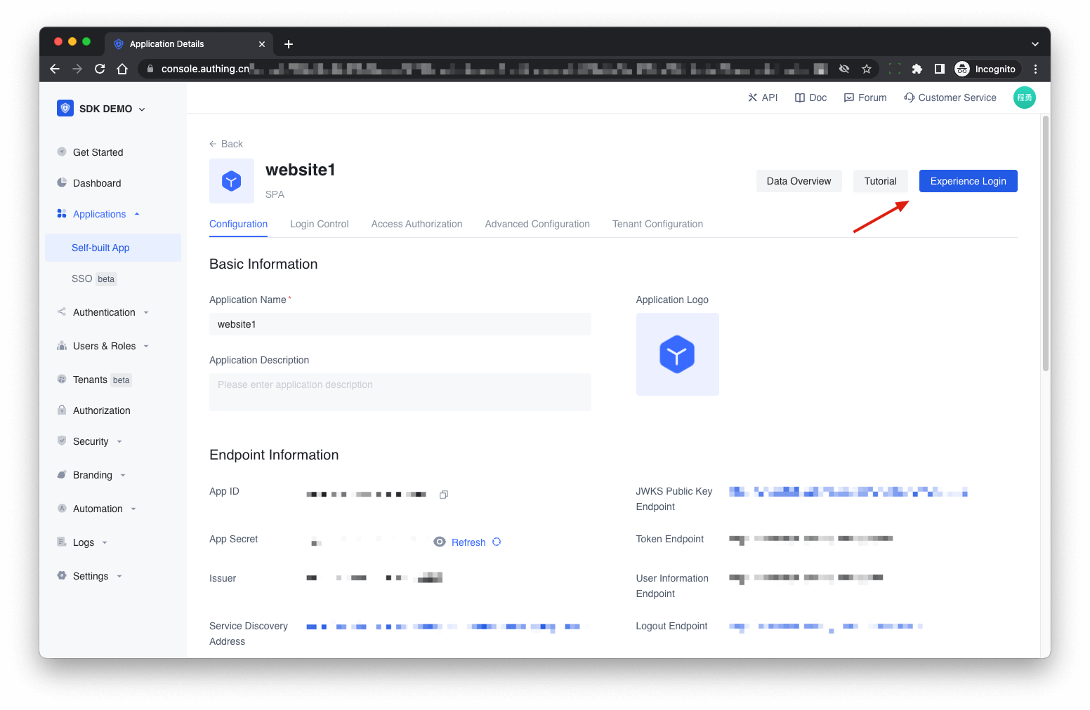 Implement Single Sign-on Between Mutiple Applications | Authing Docs