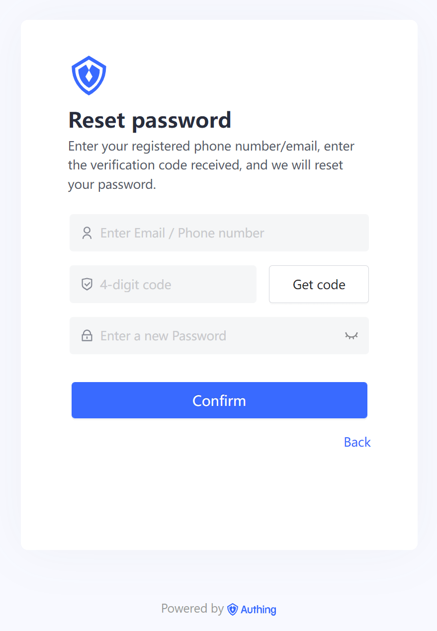 Use Account & Password to Authenticate | Authing Docs