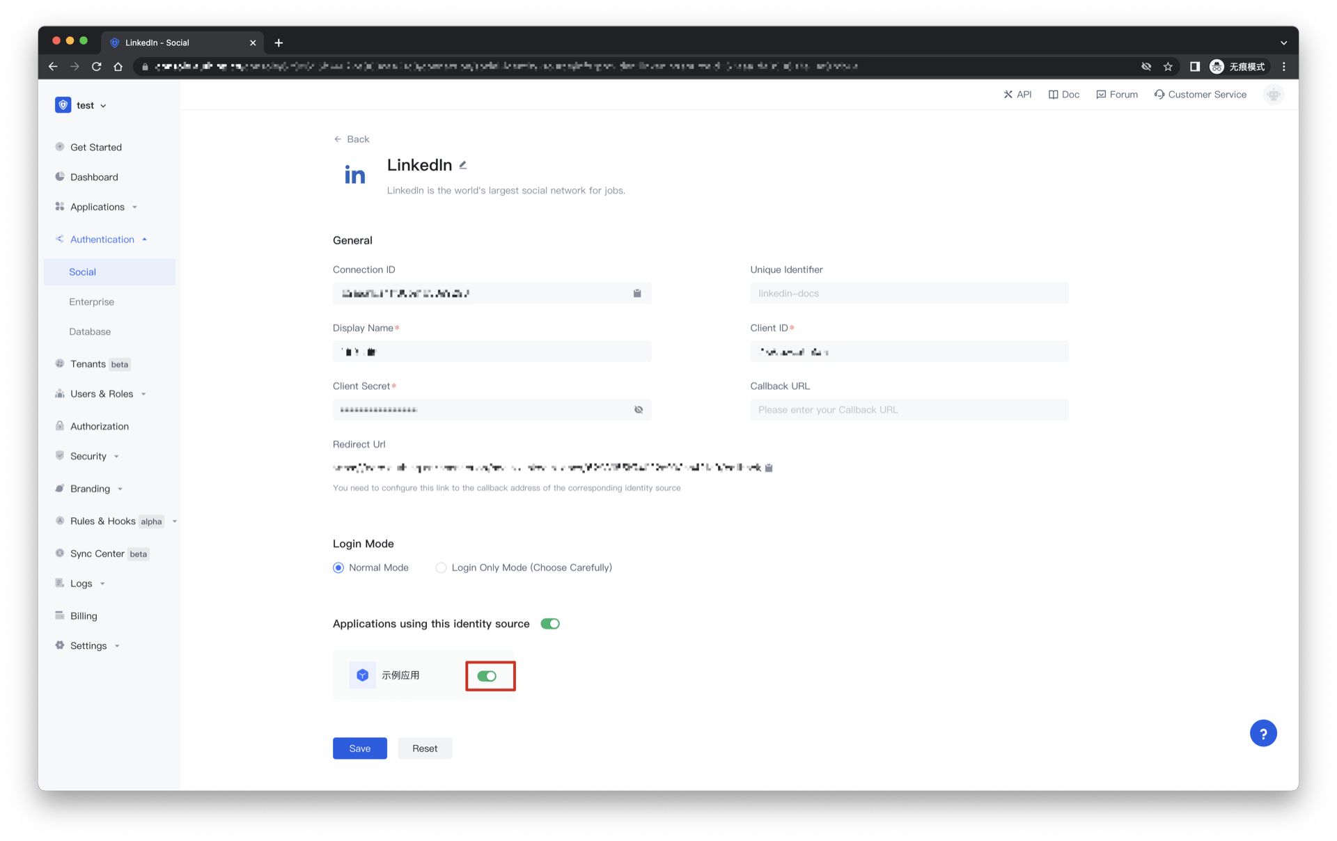 LinkedIn Social Login | Authing Docs